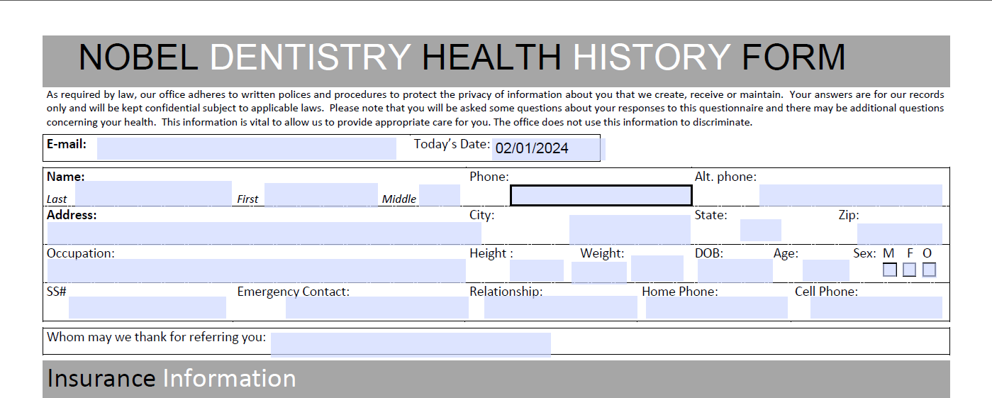 Patient Information – NobelDDS